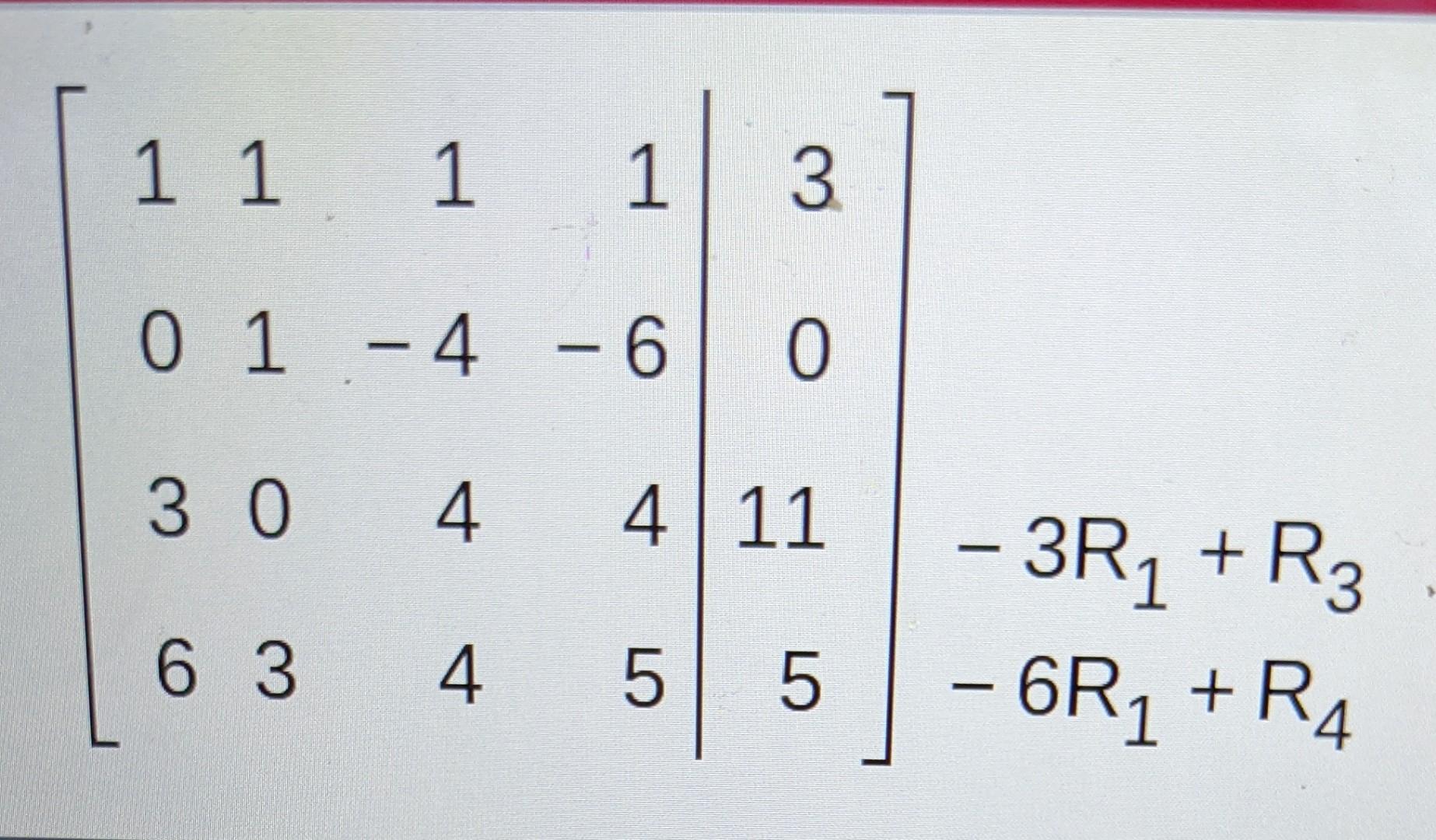 Solved perform each matrix row operation and write the new | Chegg.com