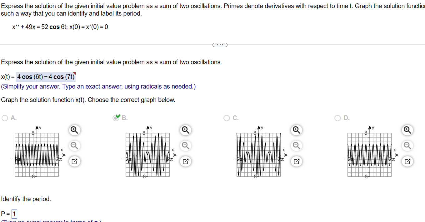 Solved Express the solution of the given initial value | Chegg.com