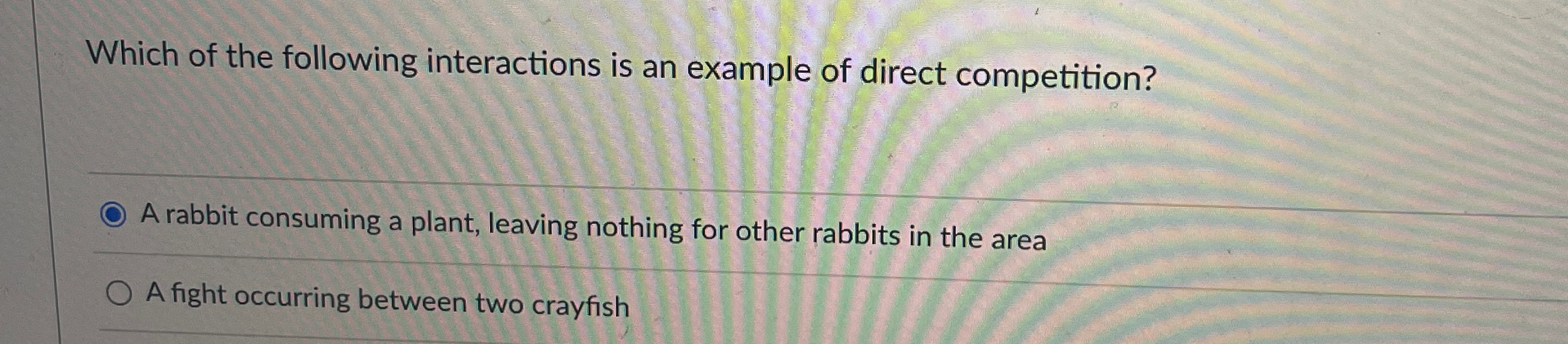 Solved Which of the following interactions is an example of | Chegg.com