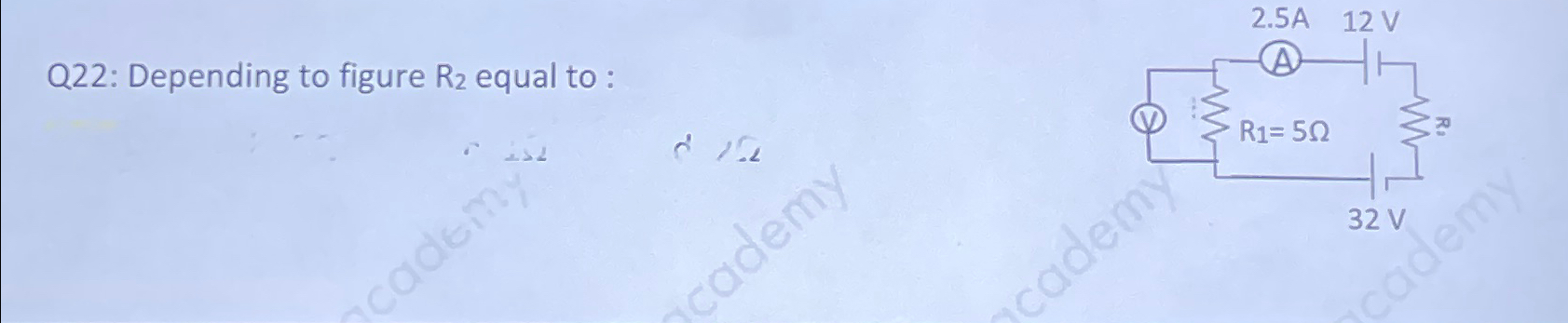 Solved Q22: Depending to figure R2 ﻿equal to : | Chegg.com