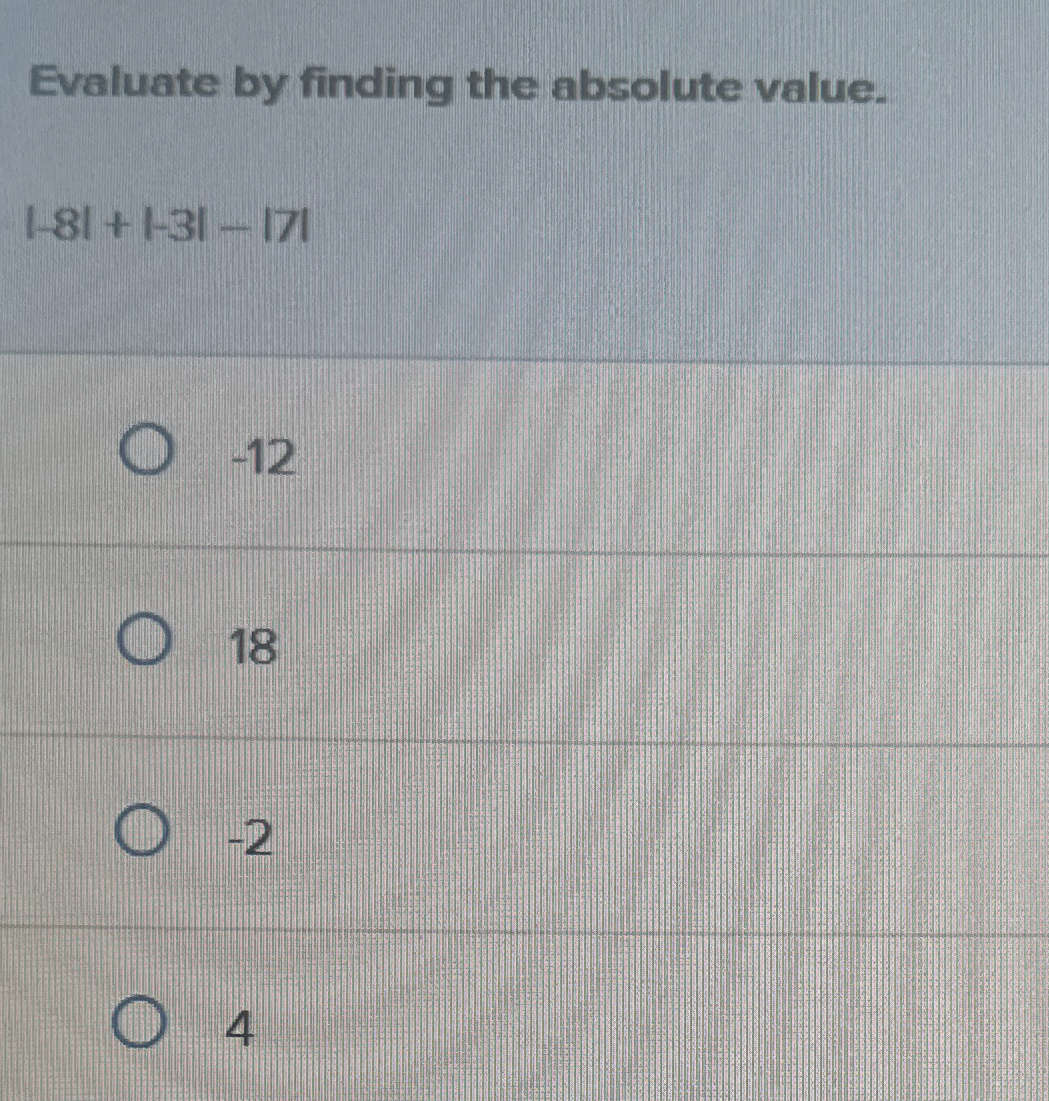 Solved Evaluate by finding the absolute | Chegg.com