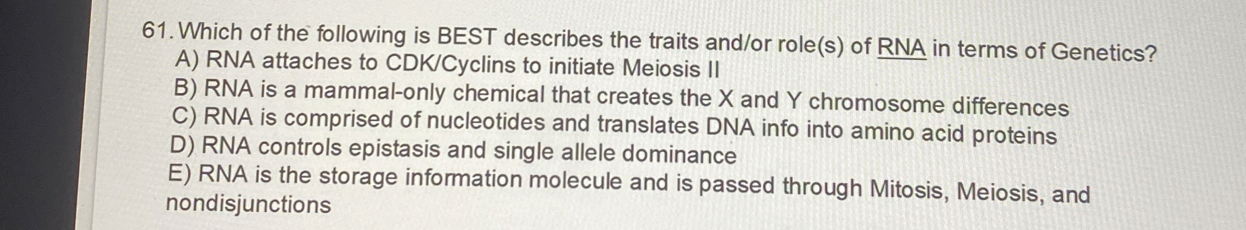 Solved Which of the following is BEST describes the traits | Chegg.com