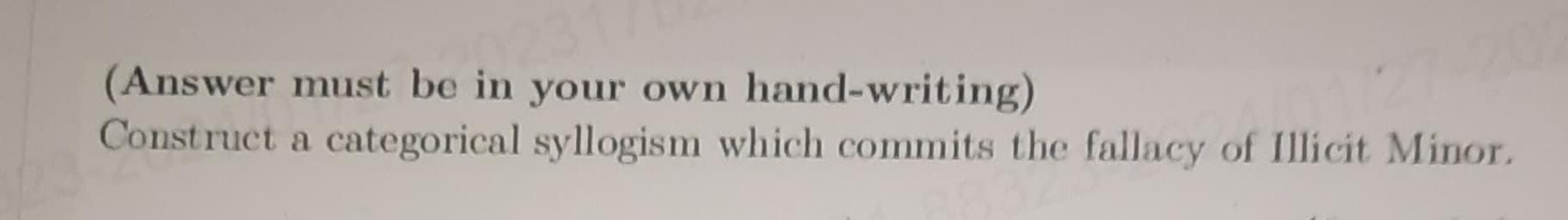 Solved (Answer must be in your own hand-writing)Construct a | Chegg.com