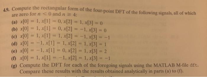 Solved 4.9. Compute the rectangular form of the four-point | Chegg.com