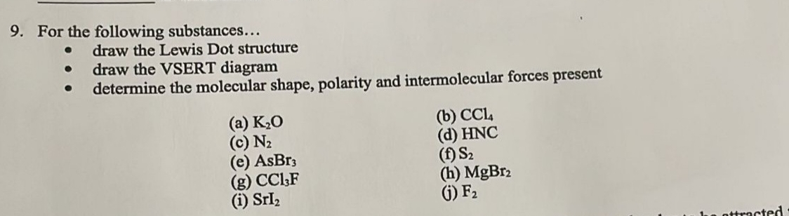 Solved For the following substances...draw the Lewis Dot | Chegg.com