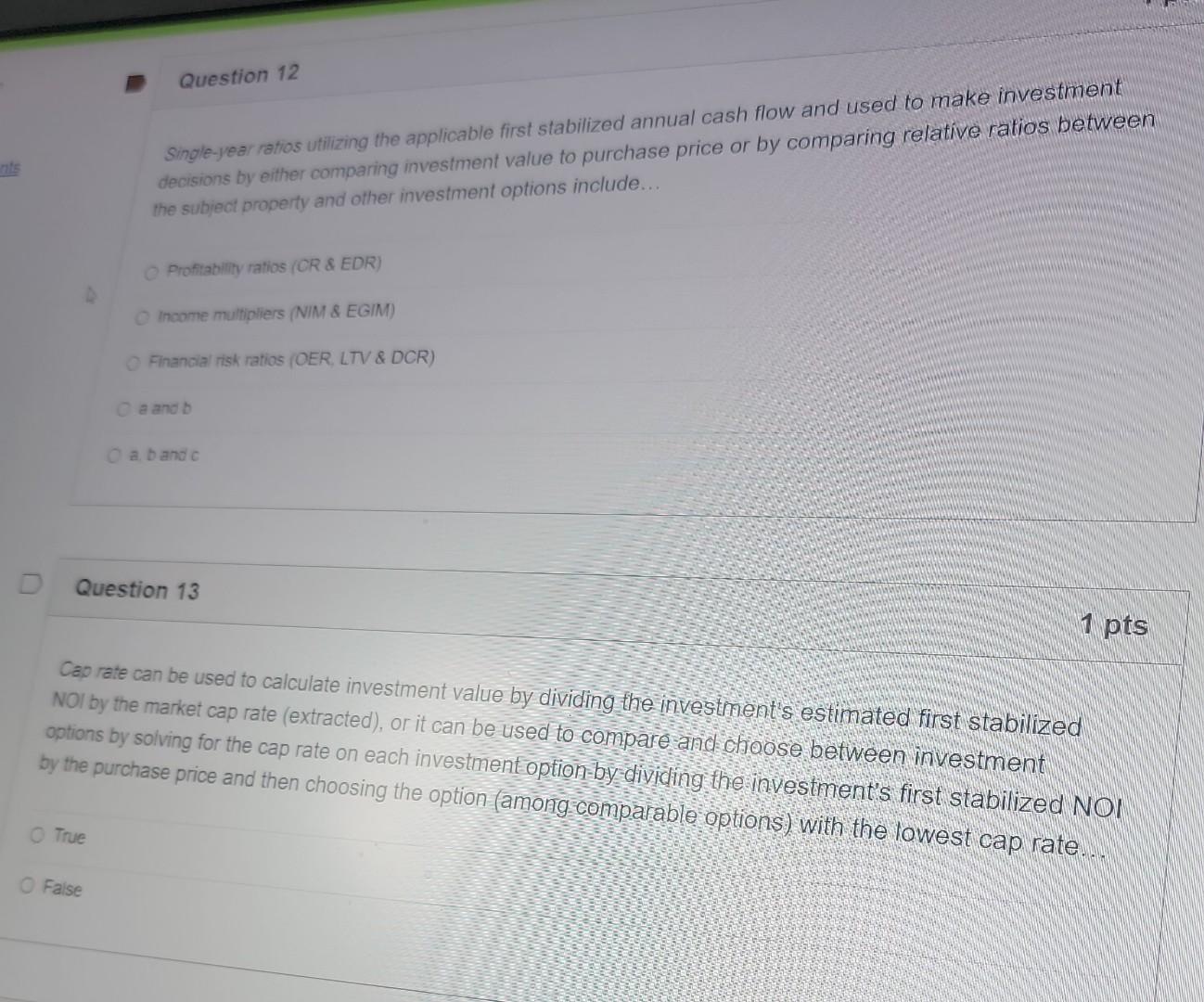Solved Question 12 Single-year ratios utilizing the | Chegg.com