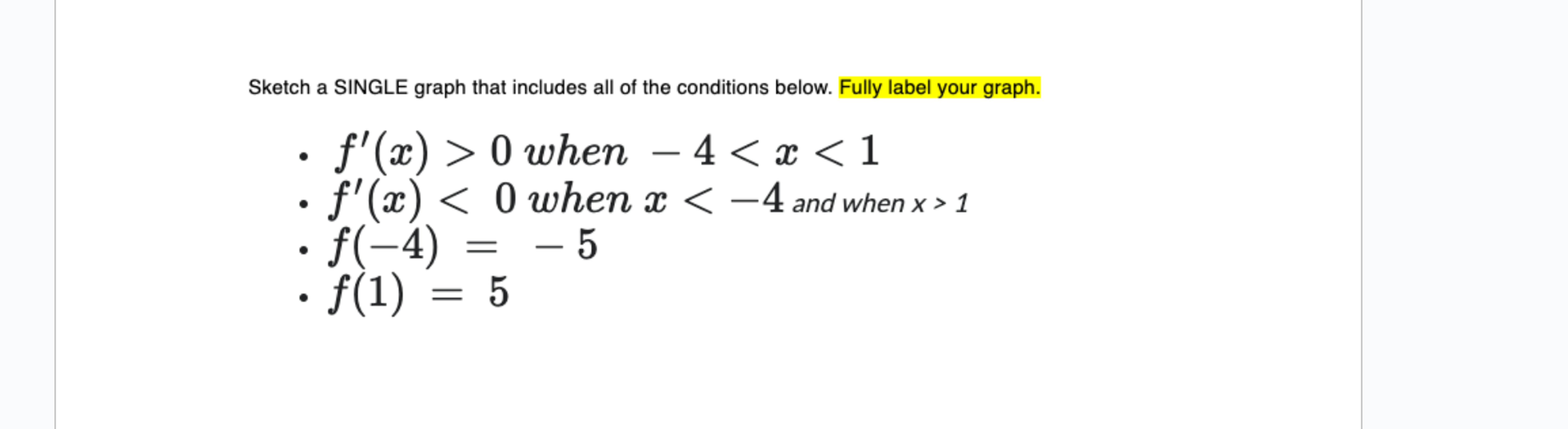 Solved Sketch a SINGLE graph that includes all of the | Chegg.com