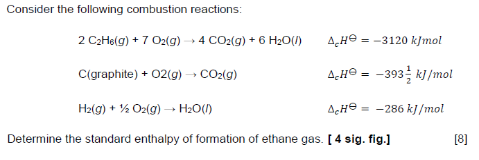 Solved Consider the following combustion | Chegg.com