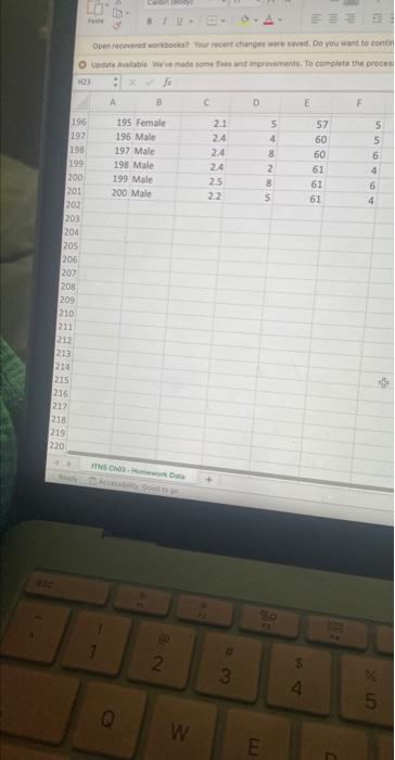 This data file contains fake data for a study from | Chegg.com
