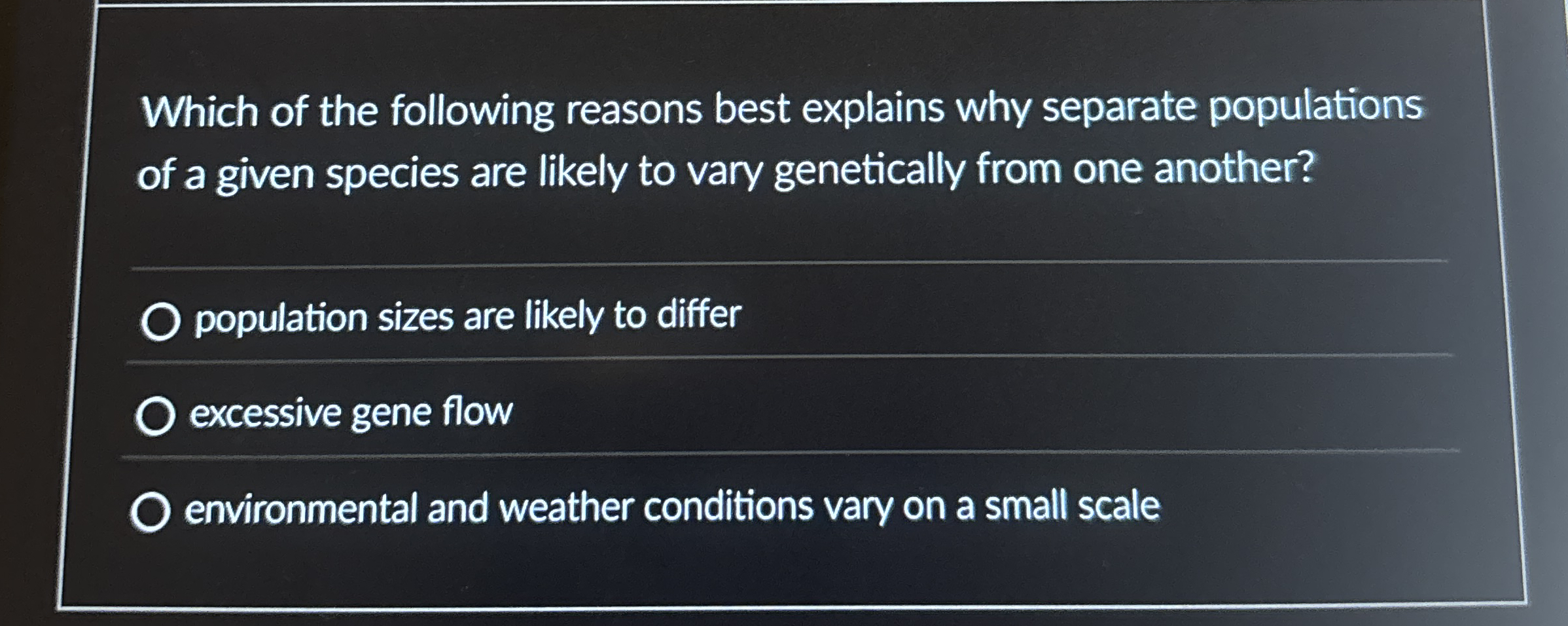 Which of the following reasons best explains why | Chegg.com