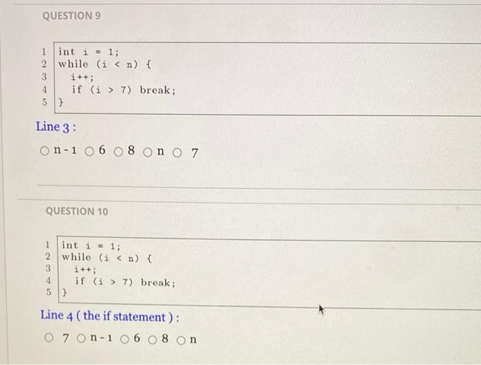 Solved Line 3 : n−168n7 QUESTION 10 \begin{tabular}{l|l} 1 & | Chegg.com