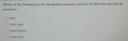 Solved Which of the following is the declaration property | Chegg.com