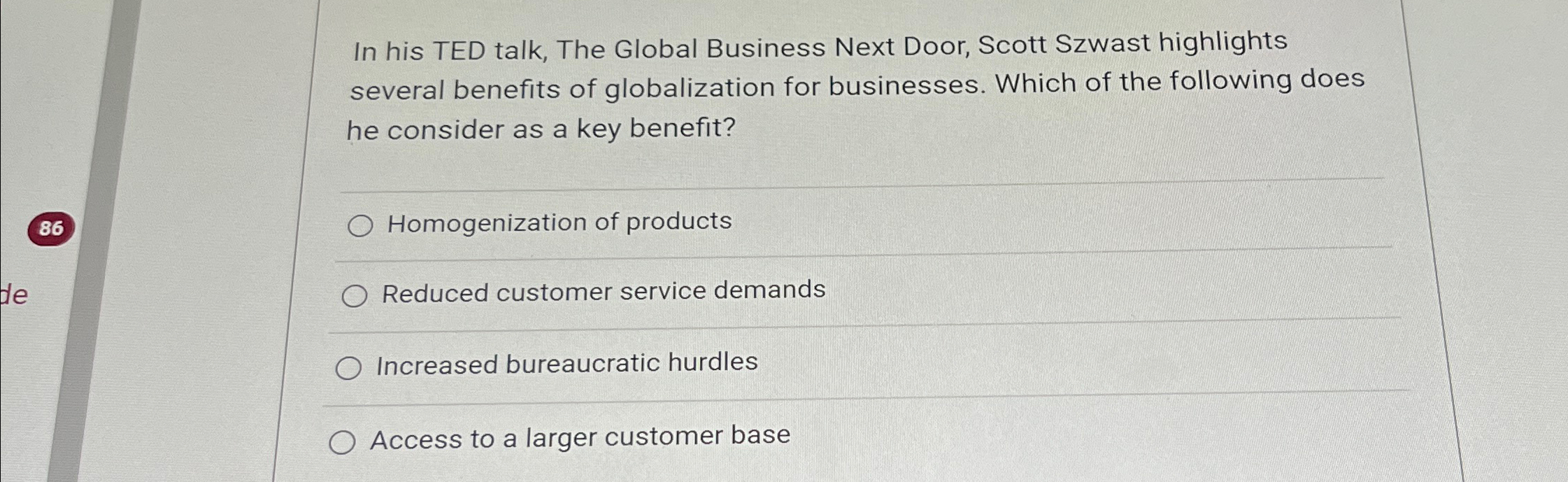 Solved In his TED talk, The Global Business Next Door, Scott | Chegg.com