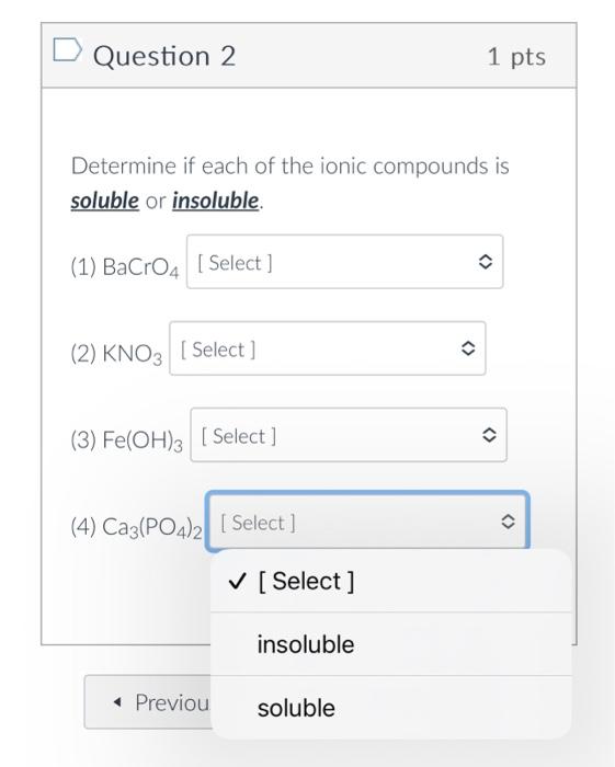 Solved Question 1 1pts Identify the correct net ionic | Chegg.com