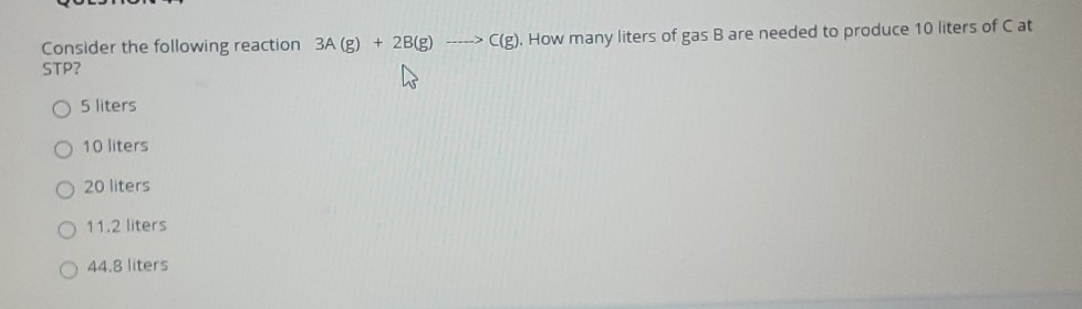 Solved Consider the following reaction 3A (g) + 2B(g) -----> | Chegg.com