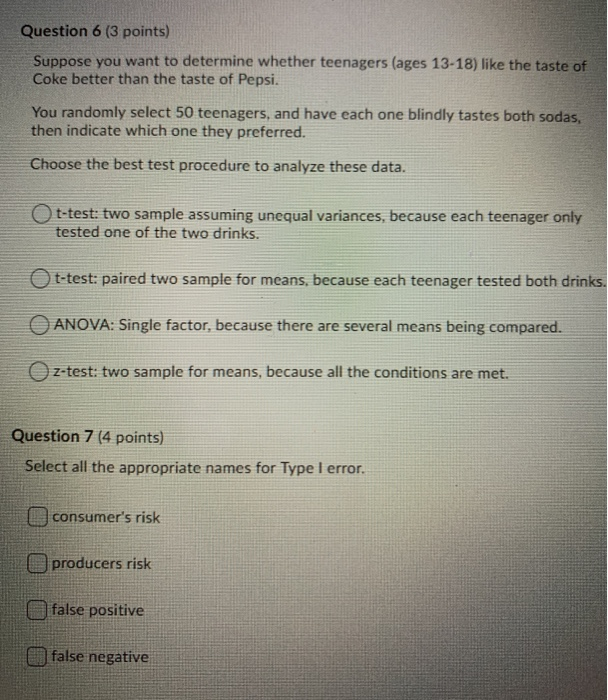 Solved Question 6 (3 points) Suppose you want to determine | Chegg.com