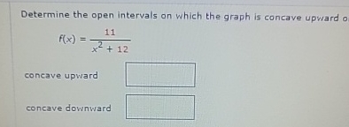 Solved Determine the open intervals on which the graph is | Chegg.com