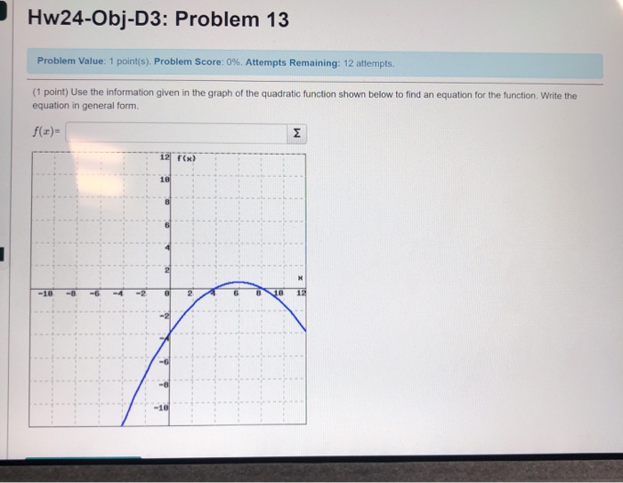 Solved Hw24-Obj-D3: Problem 12 Problem Value: 1 points). | Chegg.com