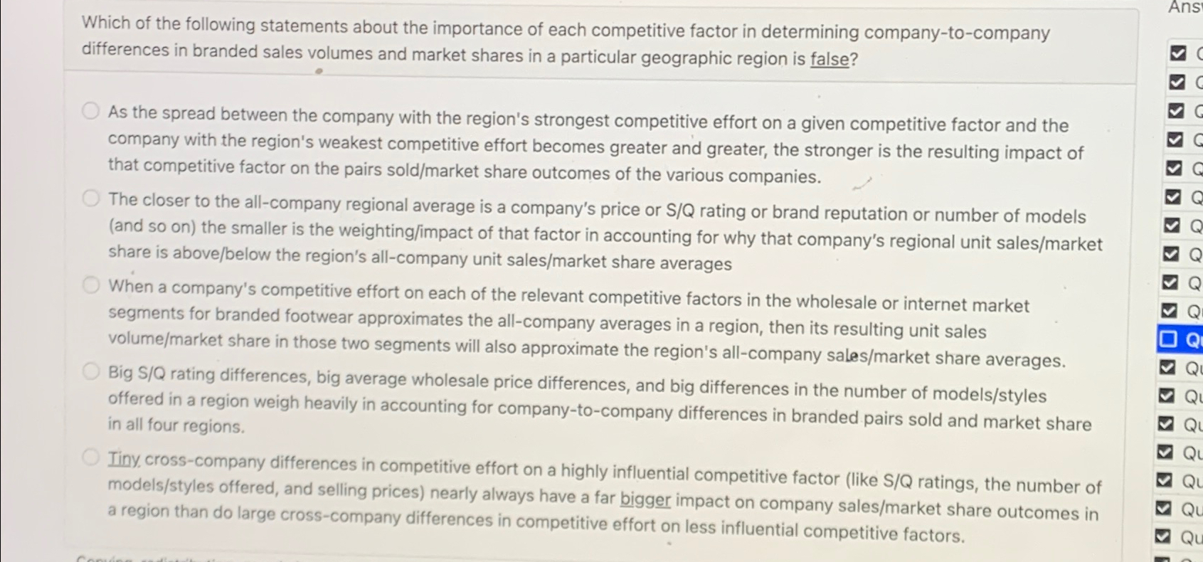 Solved Which of the following statements about the | Chegg.com