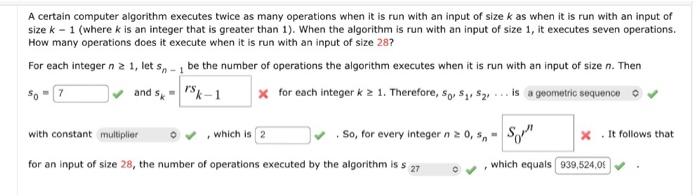Solved For each of the summations given below, use the | Chegg.com