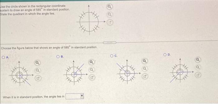 Solved Use the circle shown in the rectangular coordinate | Chegg.com