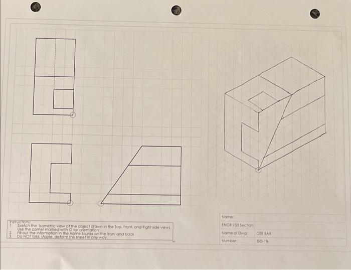 Solved Frifryetoont Sketen the somelic view of the object | Chegg.com