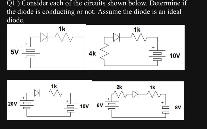 Solved Q1 ) Consider each of the circuits shown below. | Chegg.com
