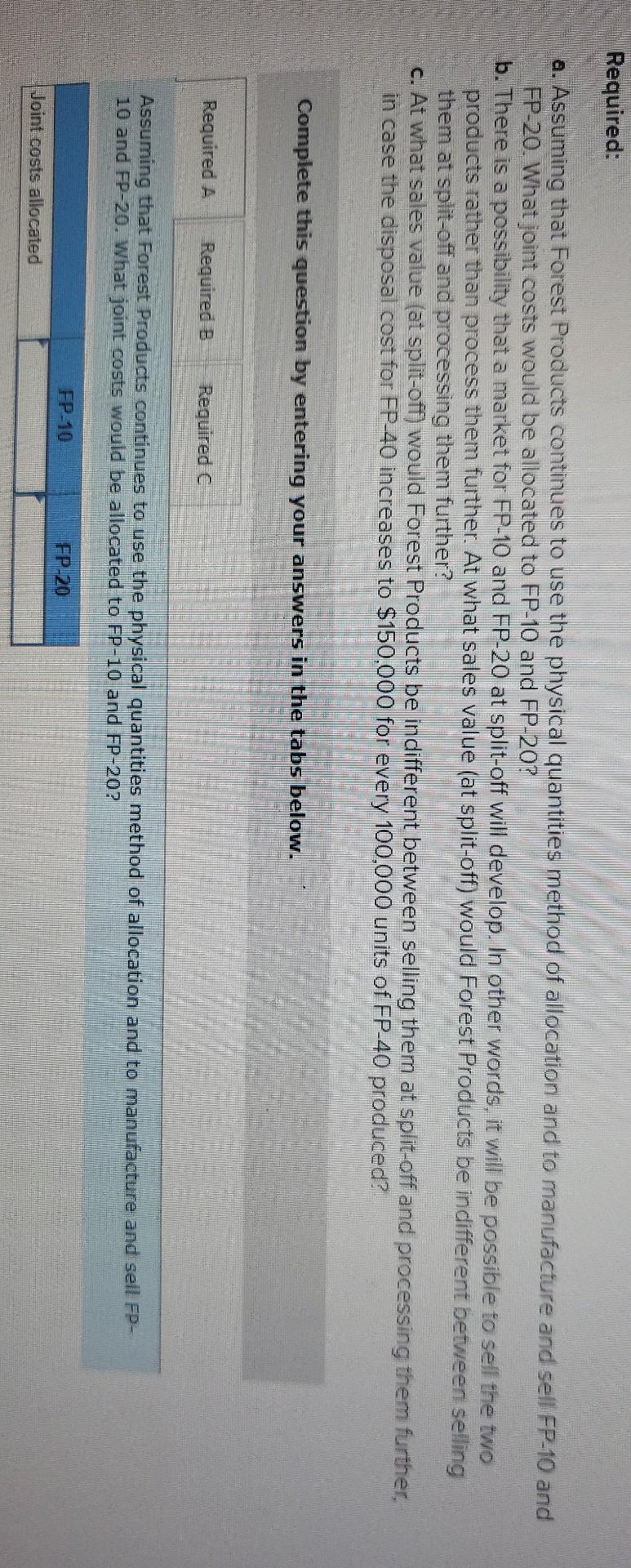 Solved Exercise 11-52 (Algo) Physical Quantities Method; | Chegg.com