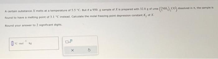 Solved found to have a melting point of 3.1 " C instead. | Chegg.com