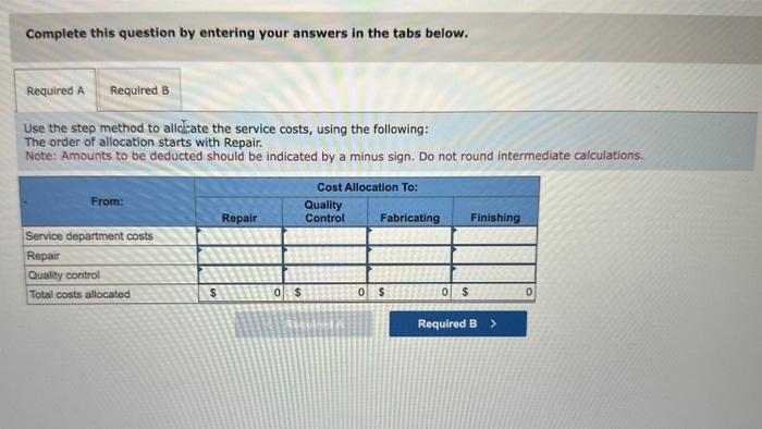 Exercise 11-28 (Static) Cost Allocation: Step Method | Chegg.com