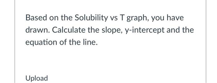 Solved Draw a graph based on the following data: Solubility | Chegg.com