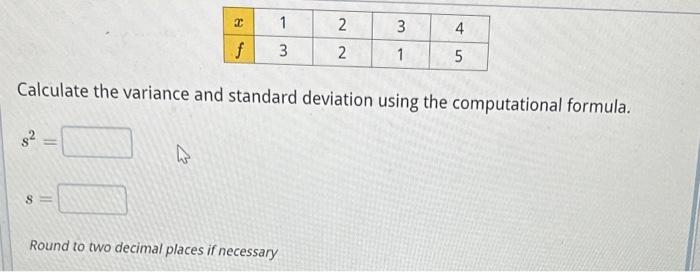 Solved Consider the following frequency table consisting of | Chegg.com