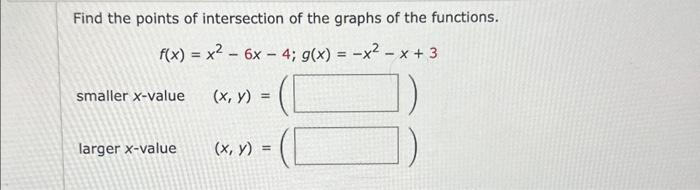 Solved Find the points of intersection of the graphs of the | Chegg.com