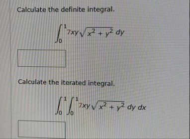 Solved Calculate the definite | Chegg.com