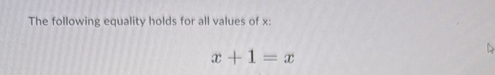 Solved The following equality holds for all values of x | Chegg.com