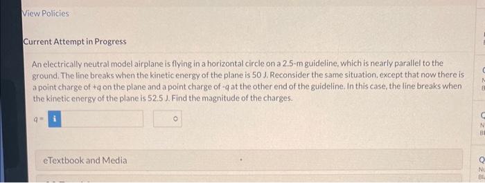 Solved An electrically neutral model airplane is flying in a | Chegg.com