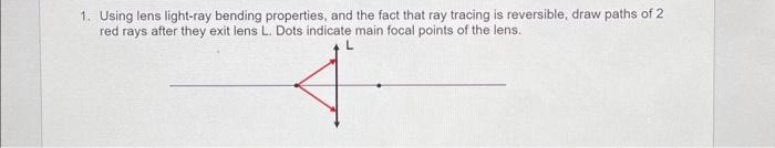 Using lens light-ray bending properties, and the fact | Chegg.com