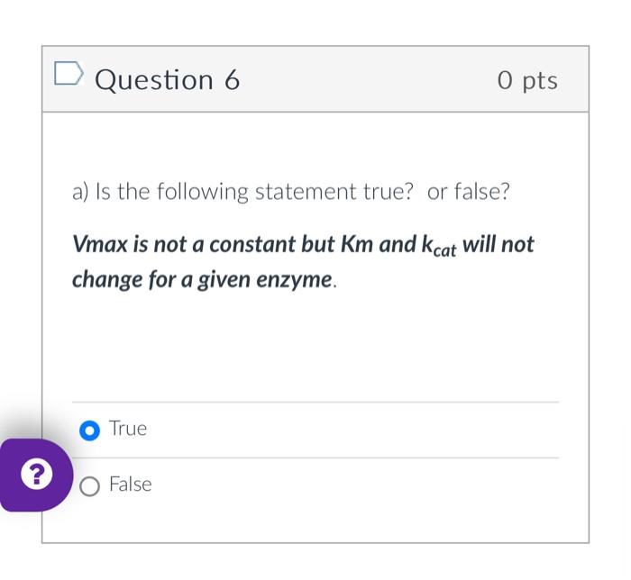 Solved Question 6 0pts a) Is the following statement true? | Chegg.com