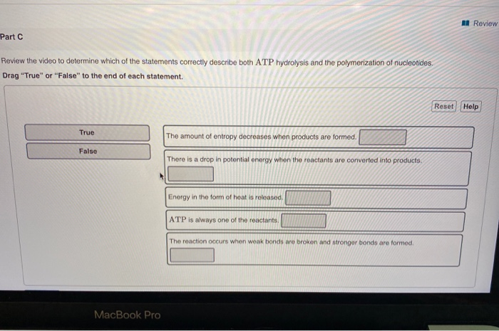 Solved A Review Part C Review the video to determine which | Chegg.com