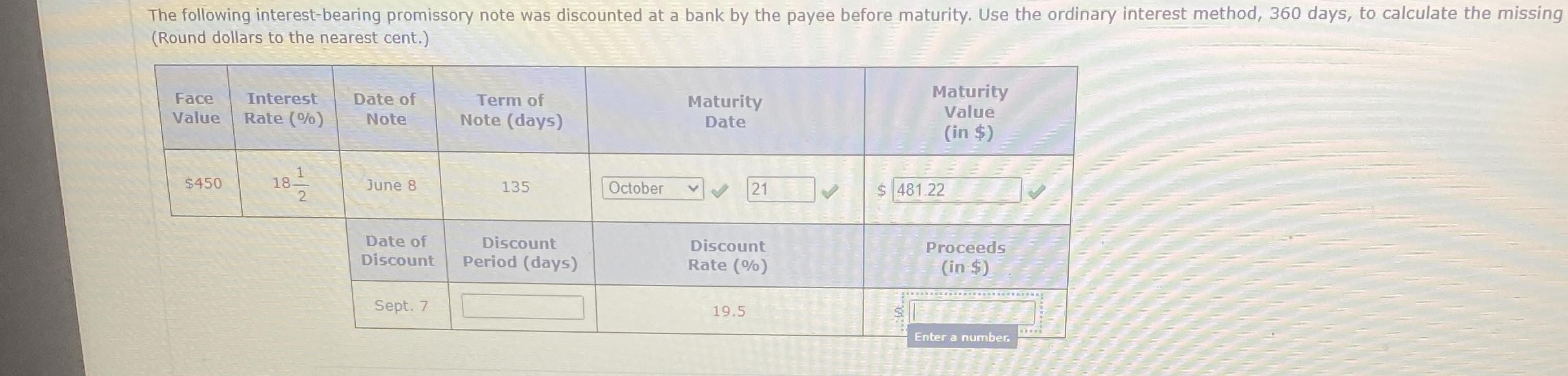 Solved The following interest-bearing promissory note was | Chegg.com