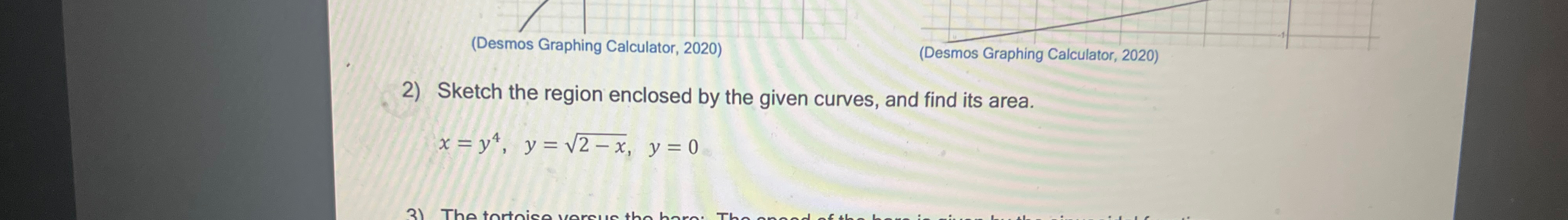 Solved (Desmos Graphing Calculator, 2020)(Desmos Graphing | Chegg.com