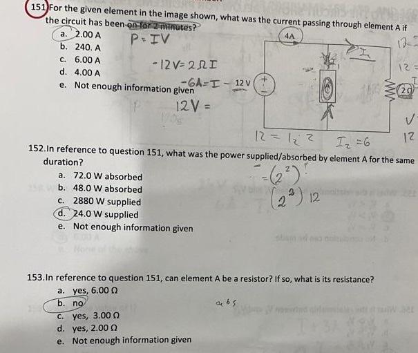 Solved 151) For the given element in the image shown, what | Chegg.com