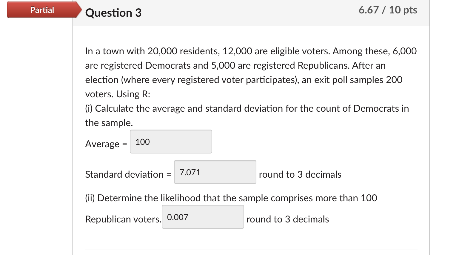 Solved Solve the standard deviation, I got it wrong In a | Chegg.com