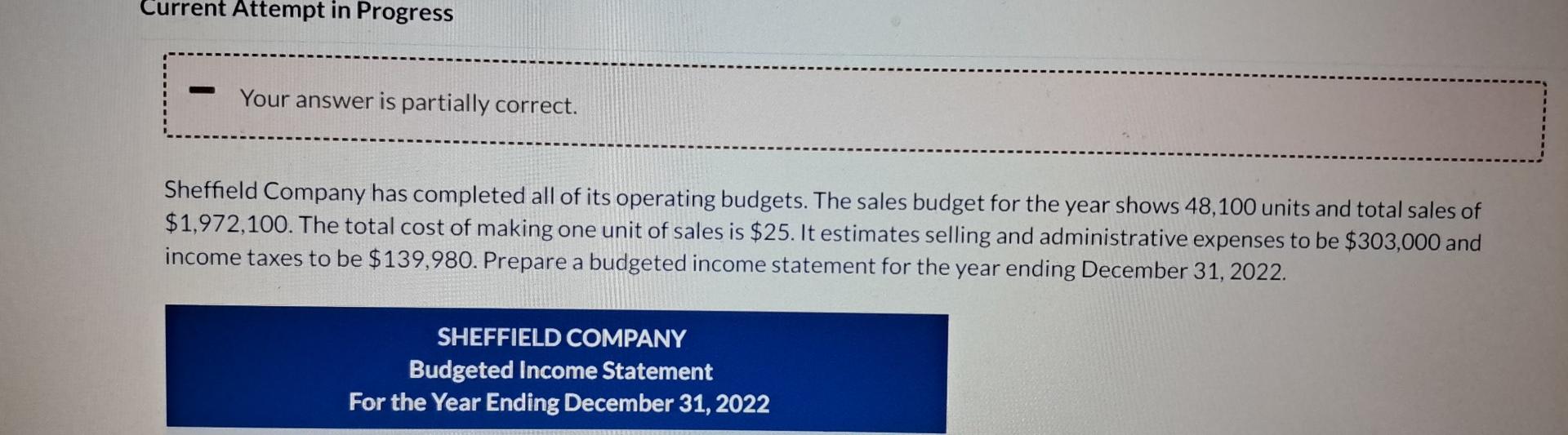 Solved Sheffield Company has completed all of its operating | Chegg.com