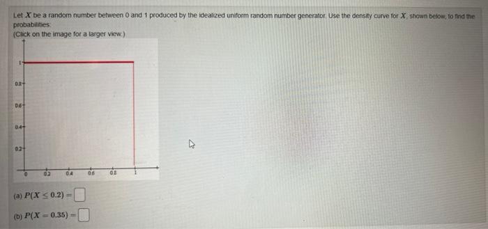 Solved Let X be a random number between 0 and 1 produced by | Chegg.com