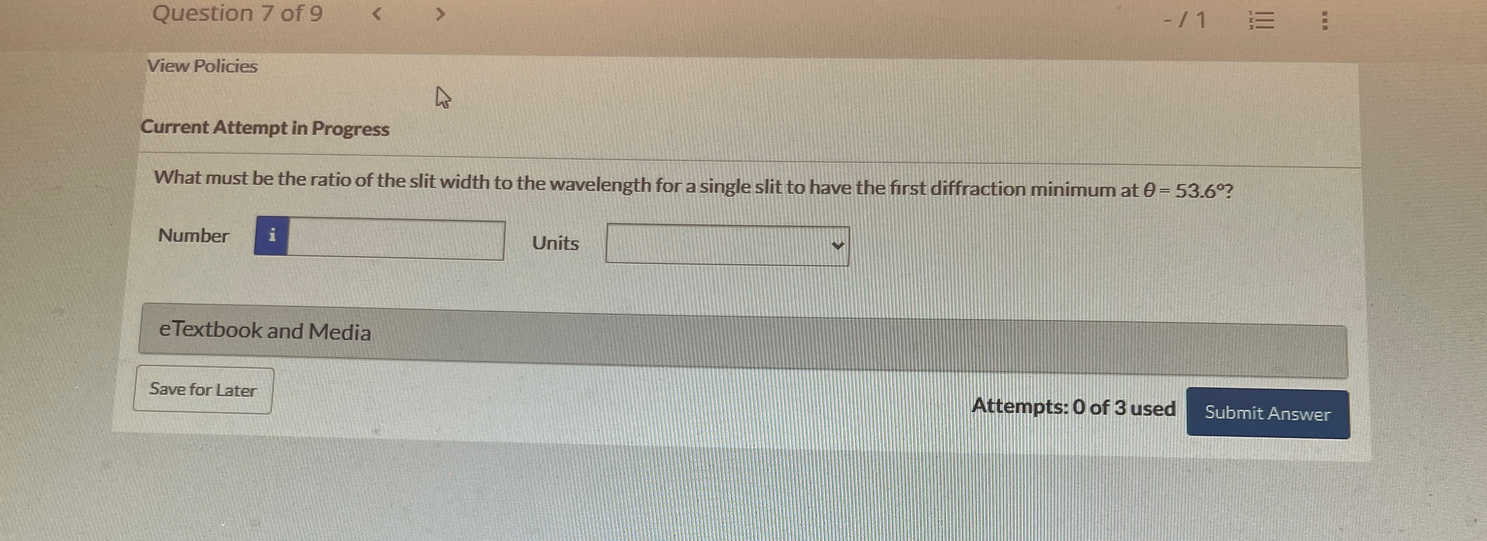 Solved Question 7 ﻿of 9View PoliciesCurrent Attempt in | Chegg.com