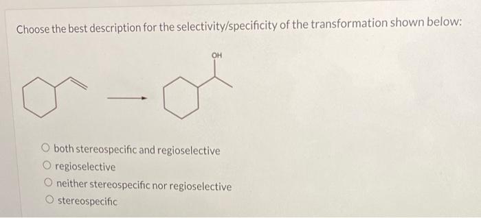 Solved Choose the best description for the | Chegg.com