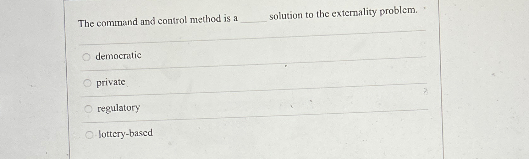 Solved The command and control method is a solution to the | Chegg.com