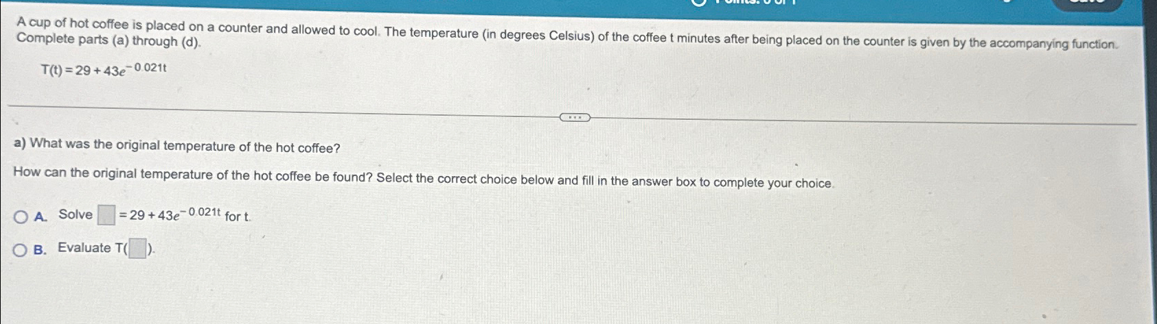 Solved A cup of hot coffee is placed on a counter and | Chegg.com