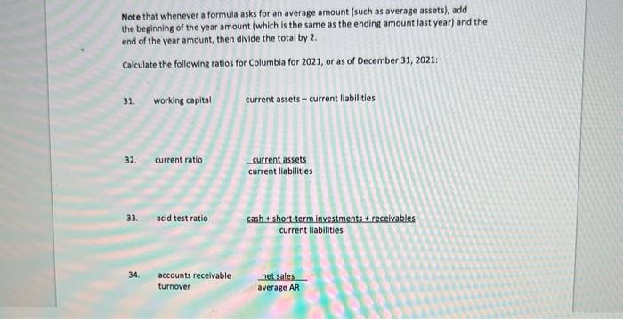 Solved Note that whenever a formula asks for an average | Chegg.com